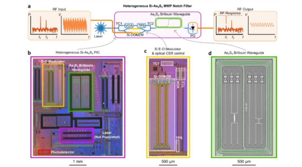 Integrated microwave photonic notch filter using a heterogeneously ...
